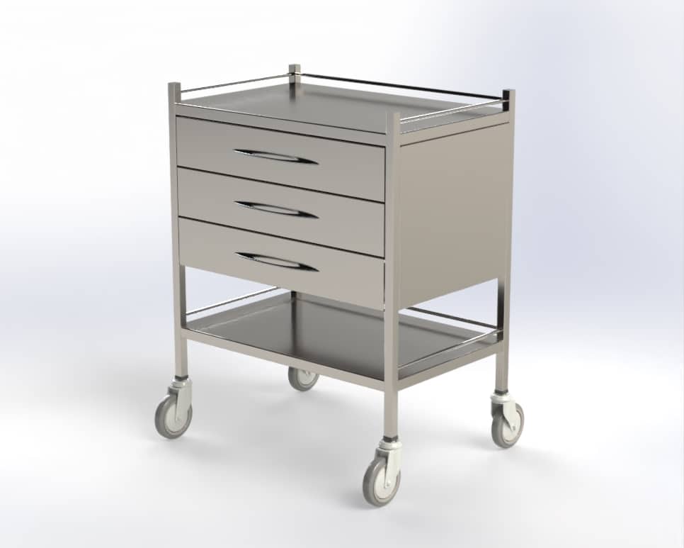 3 Drawer Dressing Trolley - Emery Industries