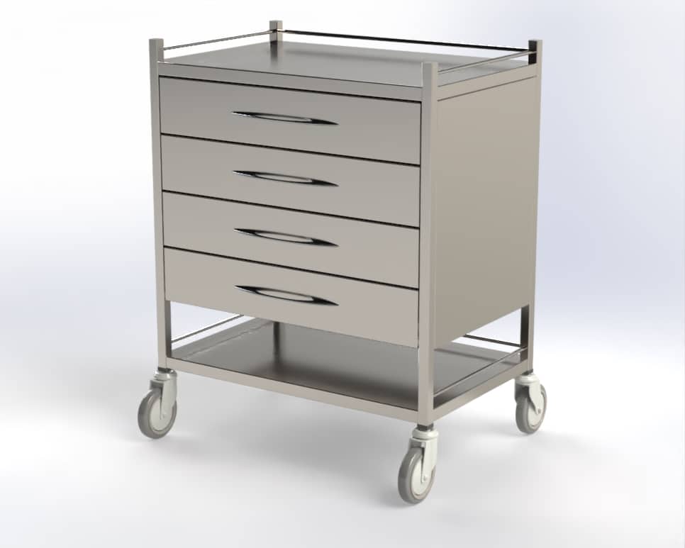 4 Drawer Dressing Trolley - Emery Industries