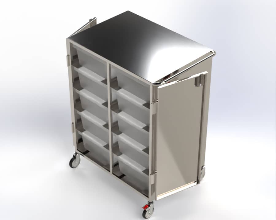 SP443.61-10-Enclosed - Bin Trolley - Emery Industries